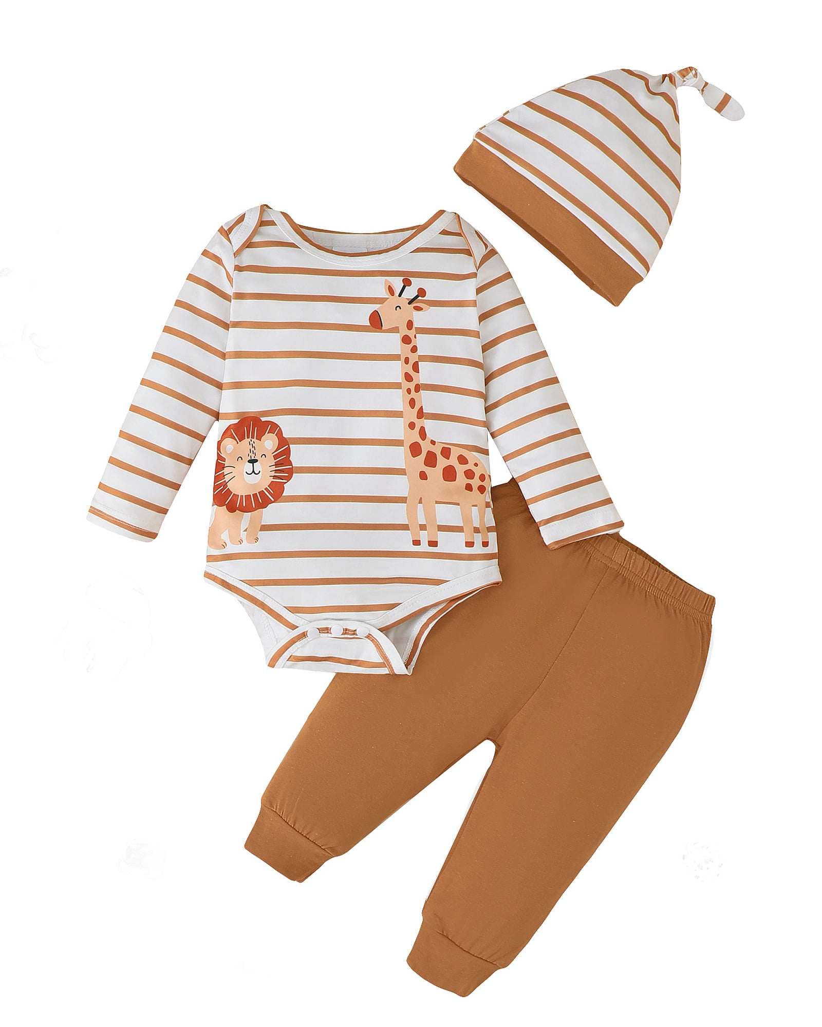 KIMI BEAR Newborn Baby Boys Outfit Set 6-12 Months Clothing Long ...