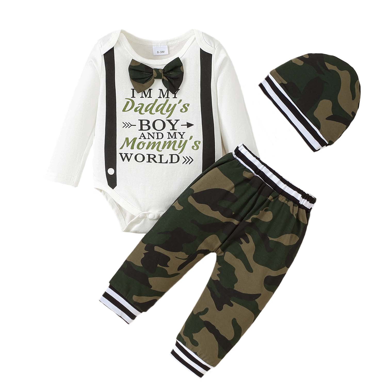 KIMI BEAR Newborn Baby Boys Winter Clothes 0-3 Months Casual Outfits ...