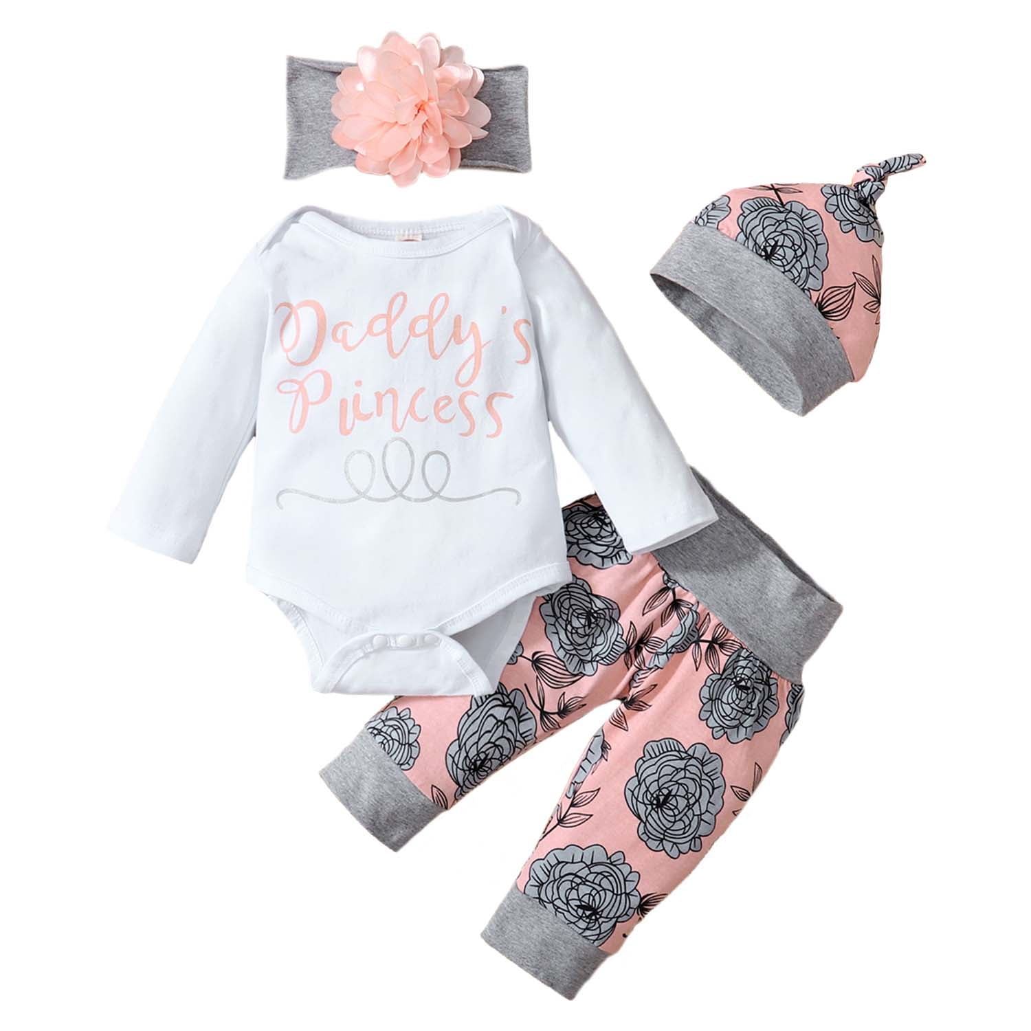 KIMI BEAR Newborn Baby Girl Outfits 9-12 Months Fall Winter Clothes ...