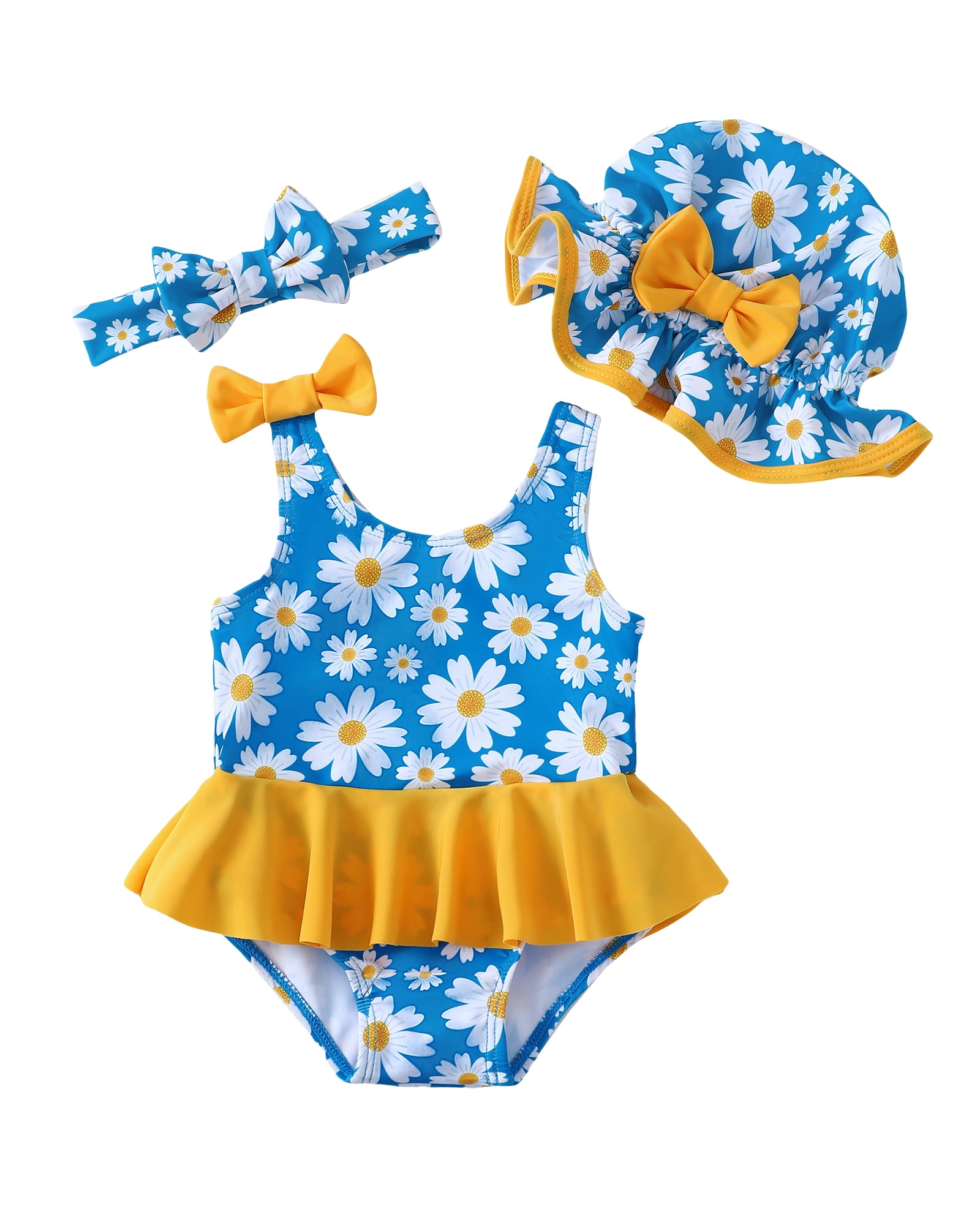 KIMI BEAR Newborn Baby Girls One-piece Swimsuit 6-12 Months Summer ...