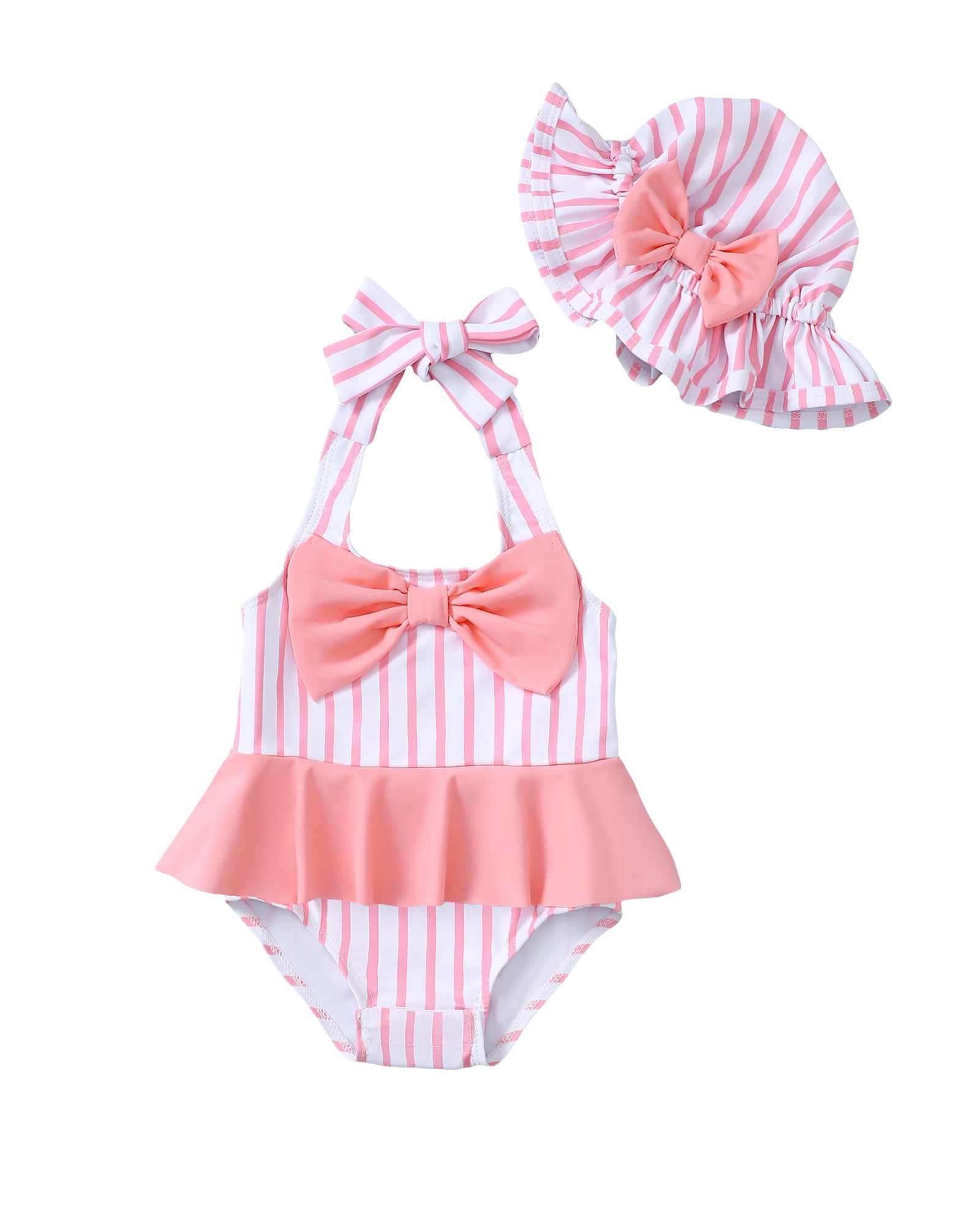 KIMI BEAR Newborn Baby Girls One-piece Swimsuits 0-3 Months Summer Bathing Suits Off the ...