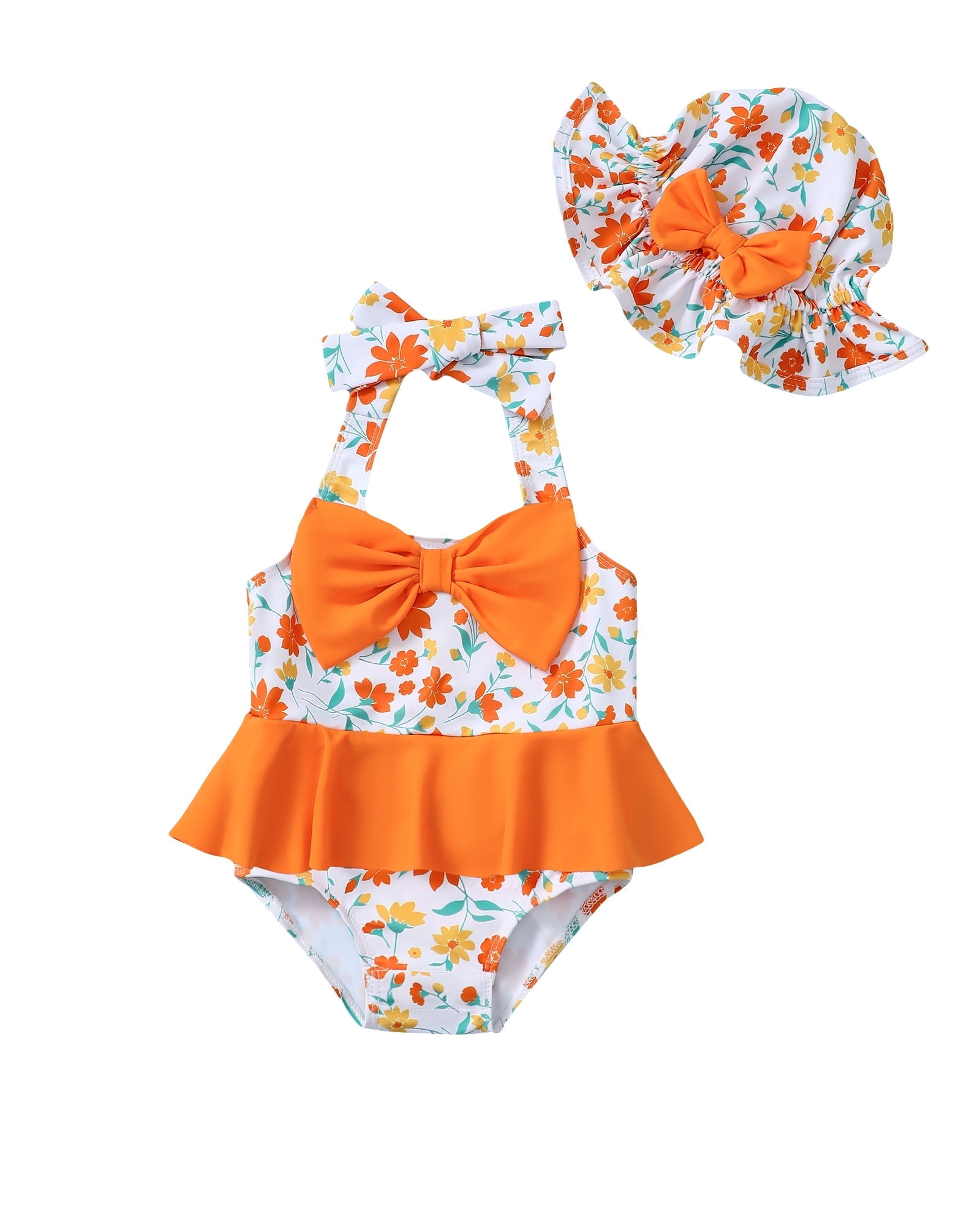 KIMI BEAR Newborn Baby Girls One-piece Swimsuits 6-12 Months Summer ...