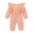 KIMI BEAR Newborn Baby Girls Rompers Long Sleeves Ruffle Bodysuits Baby ...