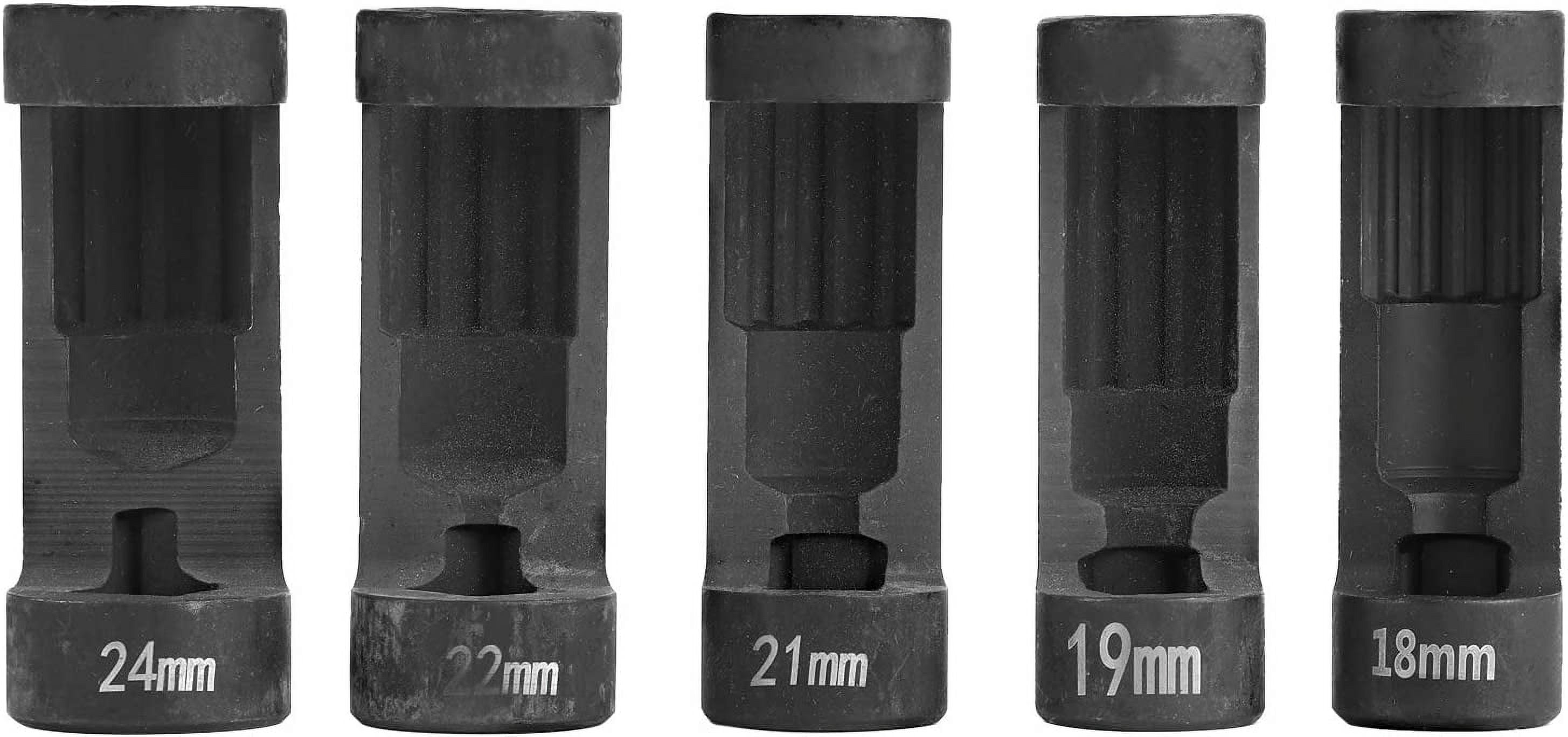 KIMISS Strut Nut Socket, 5pcs 12 Point 1/2 Drive Strut Nut Socket 18mm ...