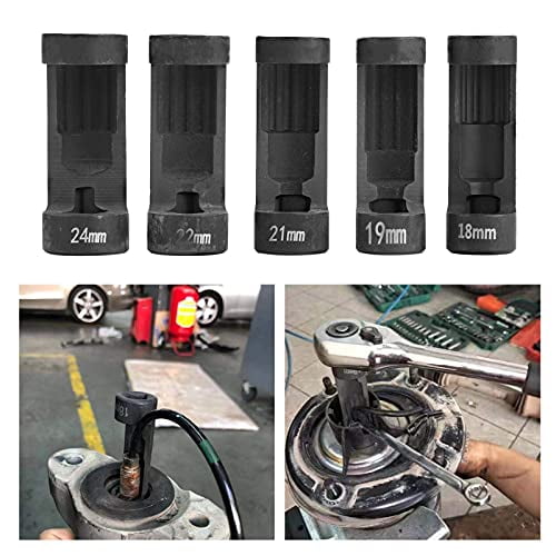 KIMISS Strut Nut Socket, 5pcs 12 Point 1/2 Drive Strut Nut Socket 18mm ...