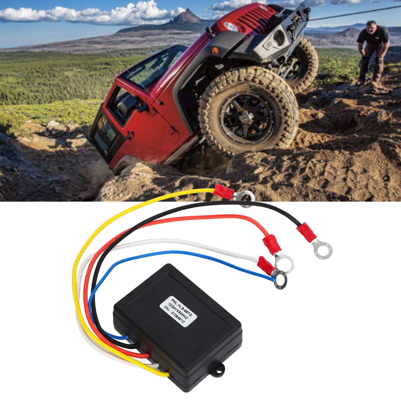 KIMISS Winch Wireless Remote, 12V 24V Wireless Winch Remote Control ...