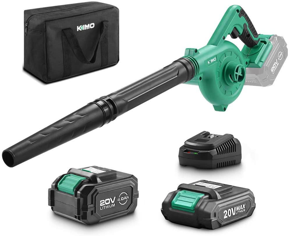 KIMO Electric Leaf Blower - 20V Leaf Blower Cordless W/4.0Ah & 2.0Ah ...