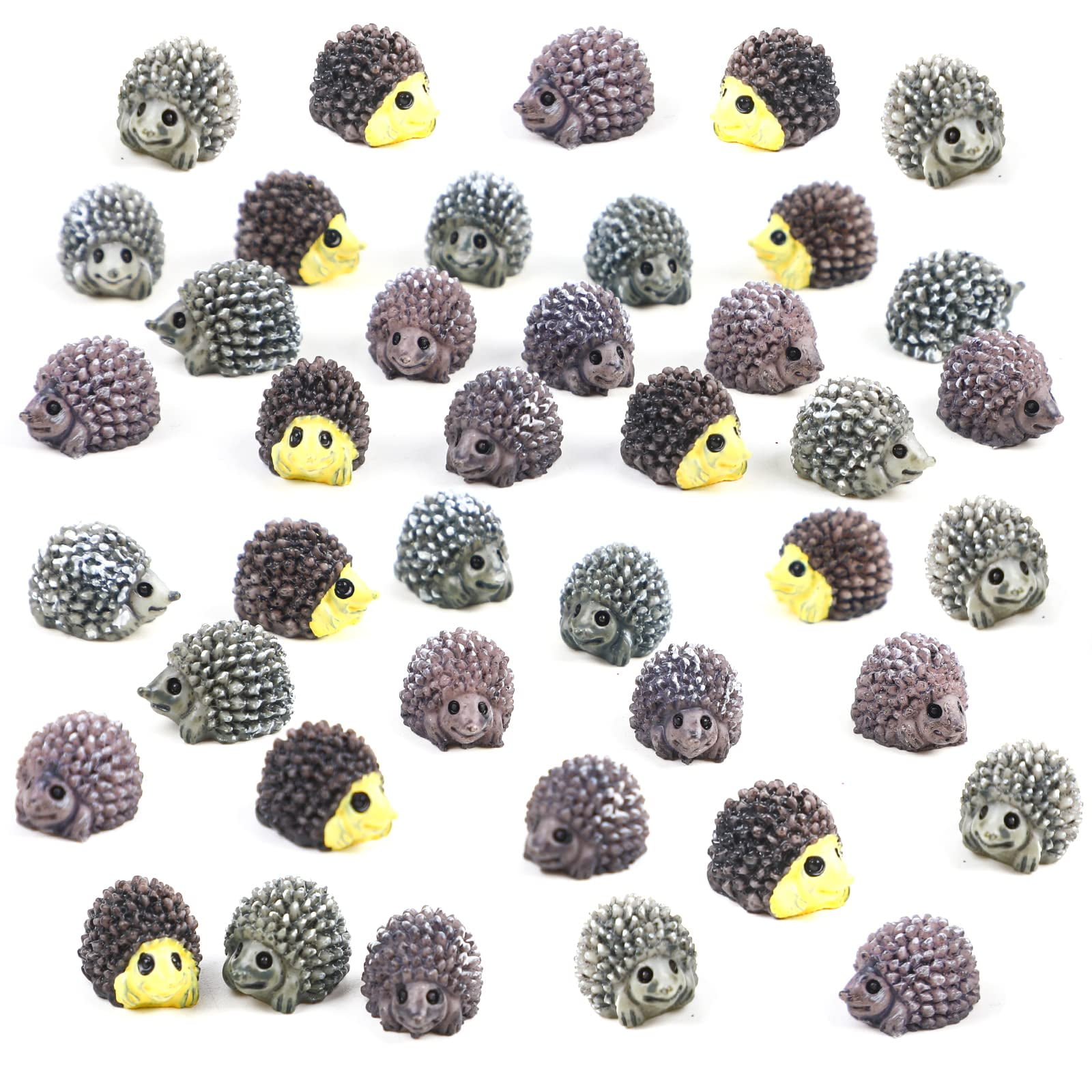 KIMOBER 30PCS Mini Hedgehog Figurines,3 Colors Micro Miniature Tiny ...