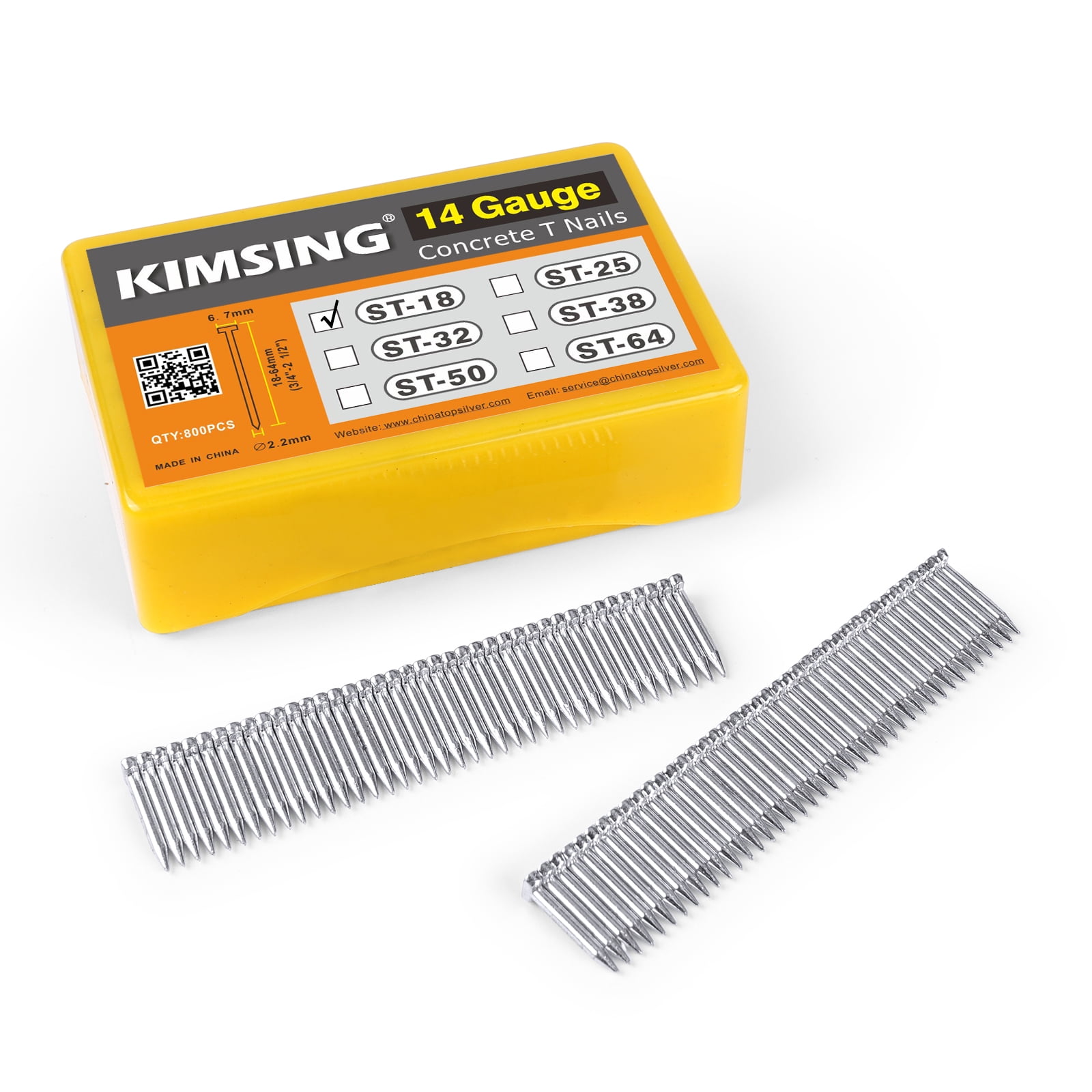 KIMSING 14 Gauge 3/4'' Length Concrete Nails Concrete T-Nails for ...