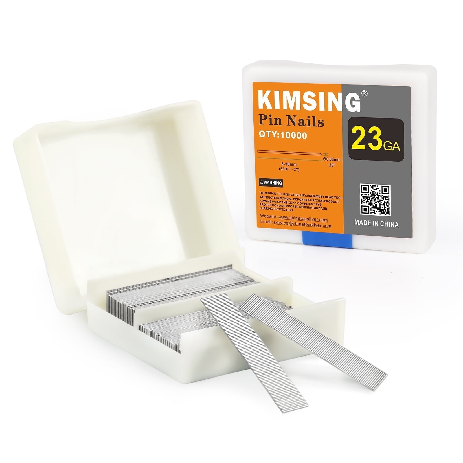 KIMSING P612SS 23 Gauge Stainless Steel Micro Pin Nails 9,000 PCS/Box ...