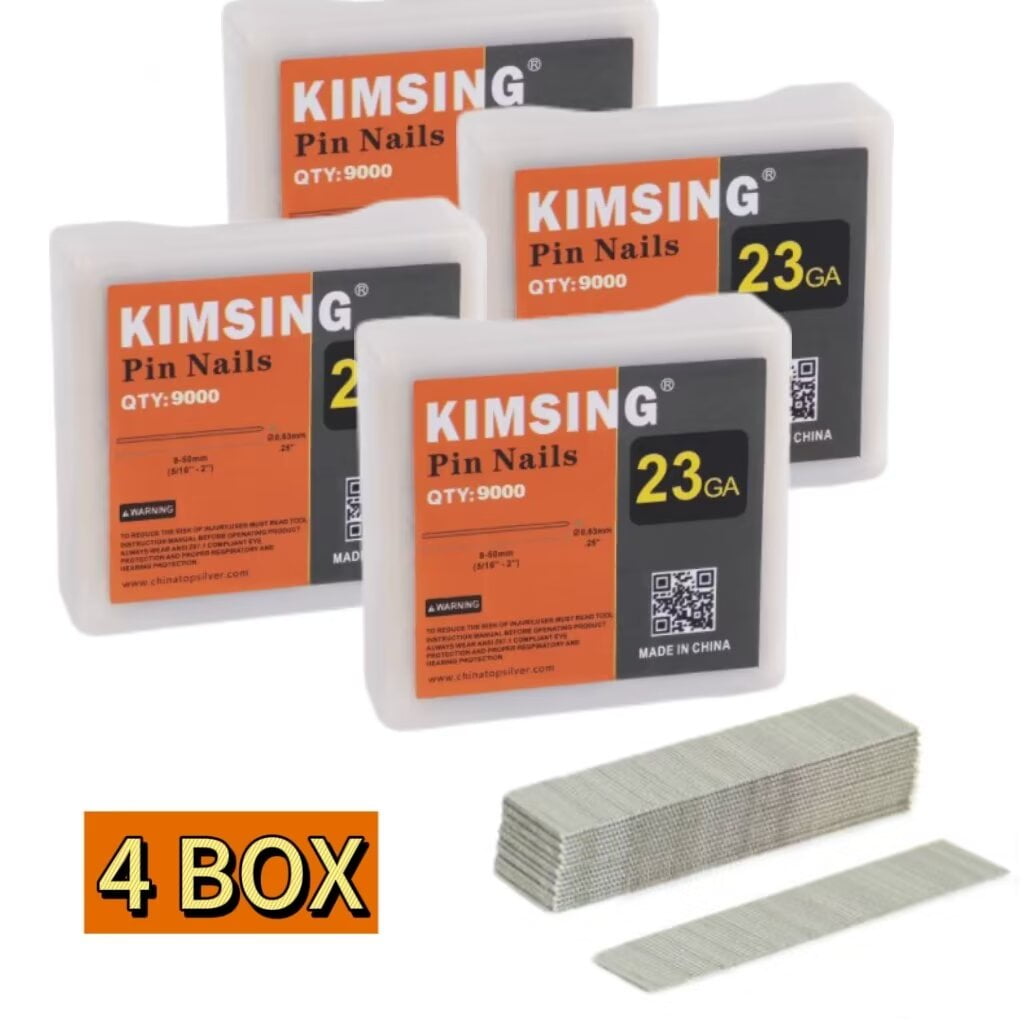 KIMSING Pin Nails 23 Gauge Stainless Steel 25mm Headless Pin Nailer ...