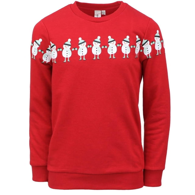 KIMU Boys' 2-18 Long Sleeve Knit Pullover Christmas Sweater Crewneck ...