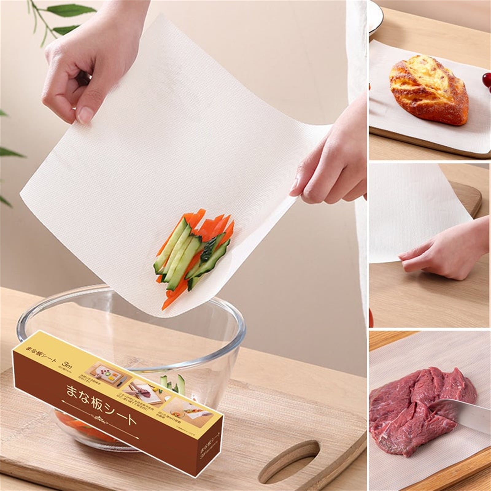 KINBATA Unbleached Parchment Paper Roll,24 cm Unbleached Parchment ...