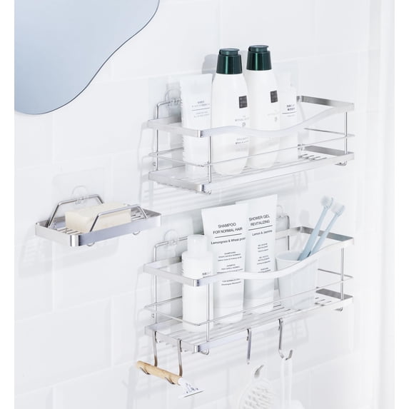 KINCMAX Shower Caddy and Soap Holder, Rustproof SUS304 Stainless Steel ...