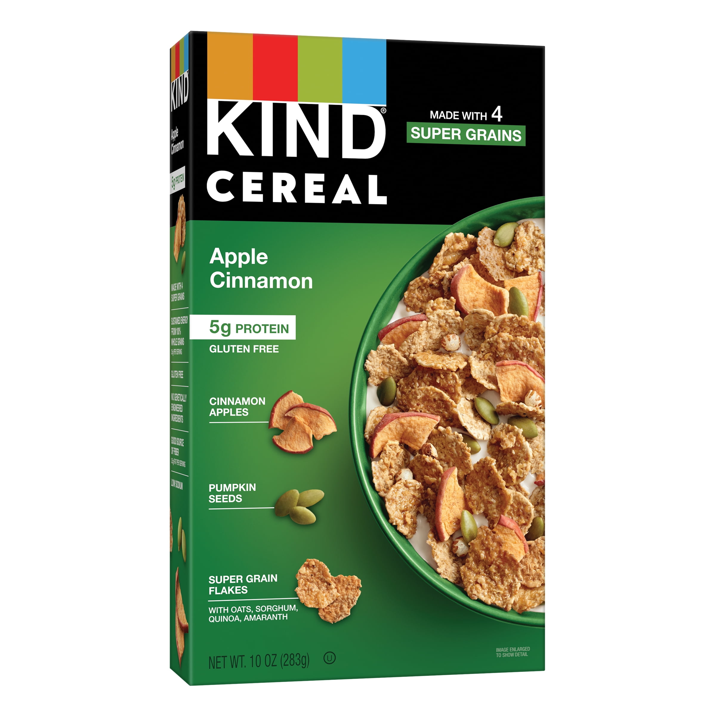 KIND Apple Cinnamon Cereal, 5g Protein, Gluten Free - 15 oz Box ...