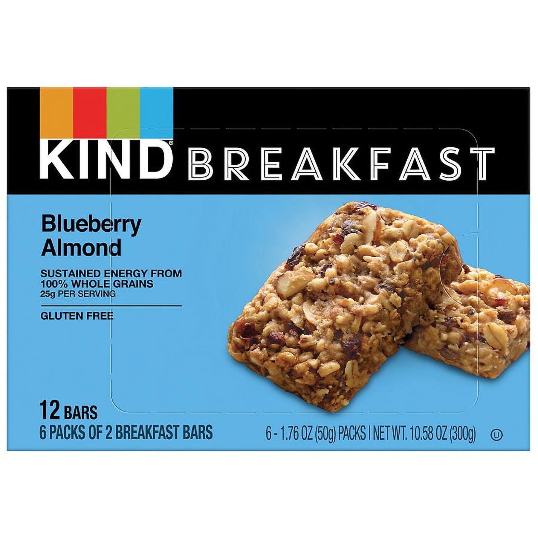 KIND Breakfast Bars Blueberry Almond 10.58 Pack of 2 - Walmart.com