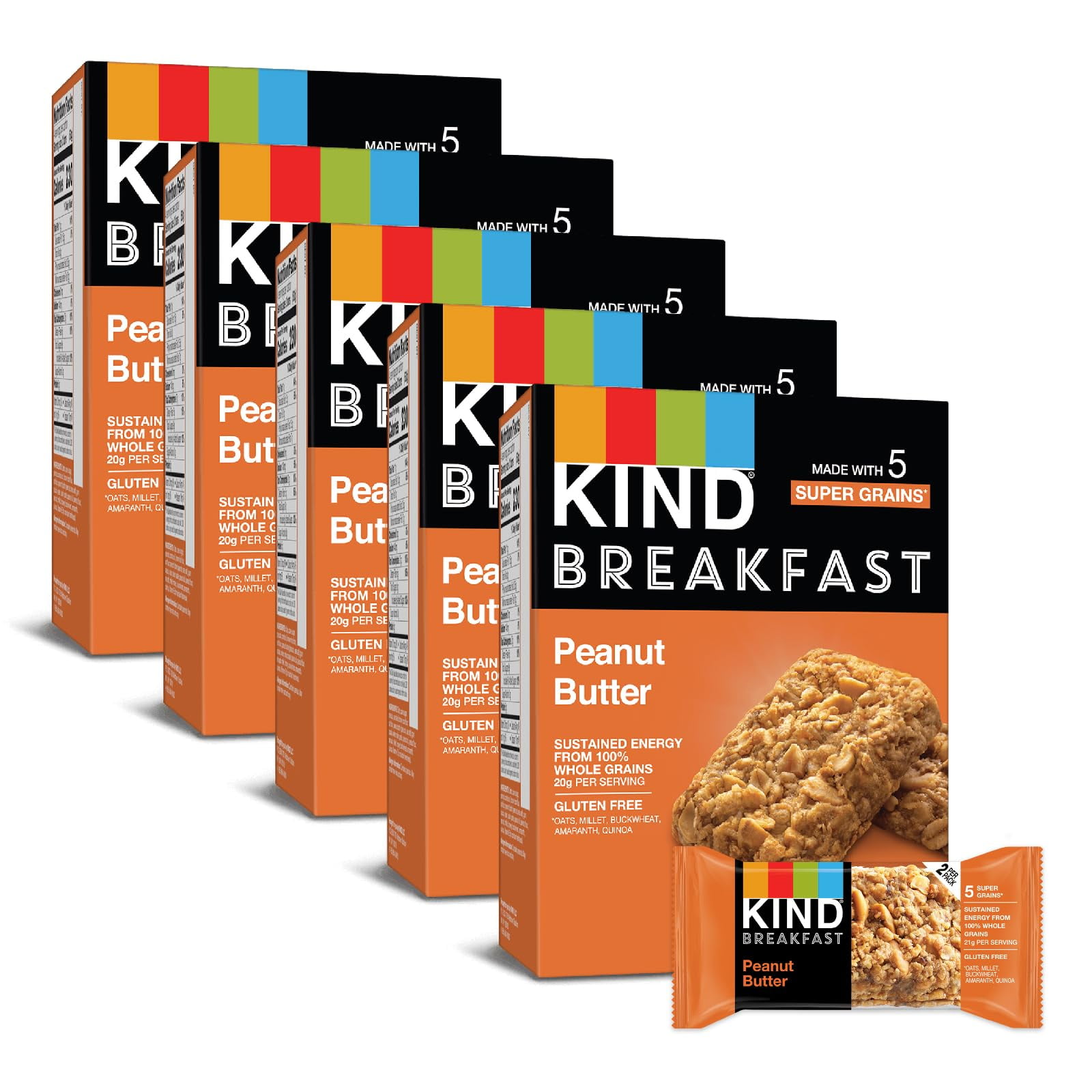 KIND Breakfast Bars, KIND Snack Bars, Peanut Butter, Gluten Free ...
