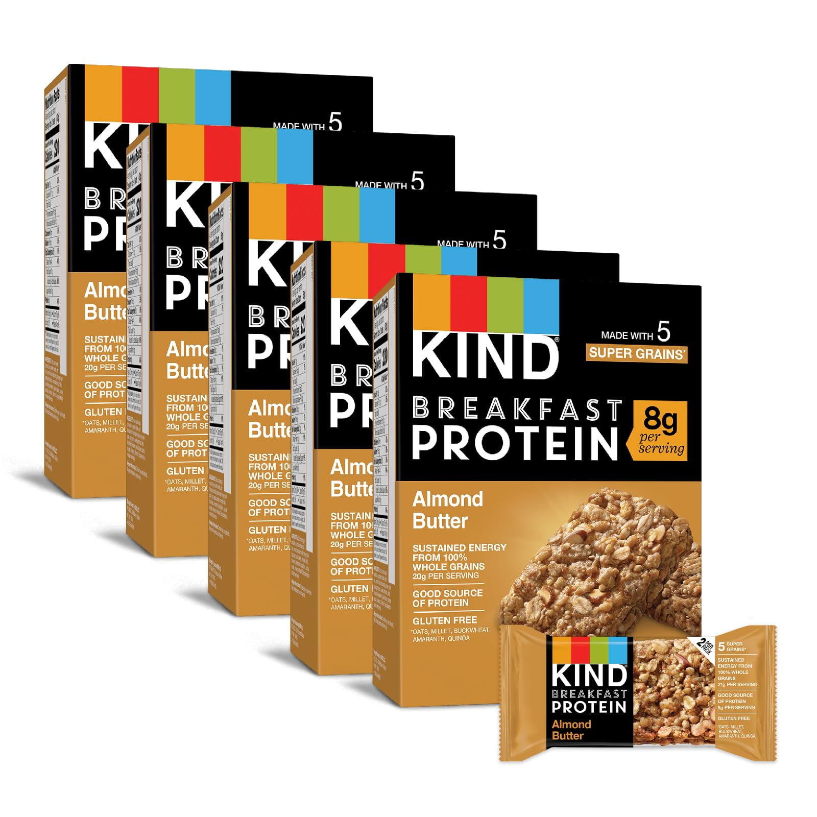 KIND Breakfast Protein Bars, Almond Butter, Healthy Snacks, Gluten Free ...