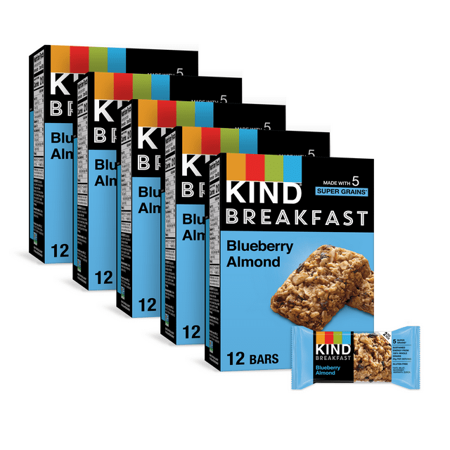 KIND Gluten Free Blueberry Almond Snack Bars, Oat Infused, 1.76 OZ ...