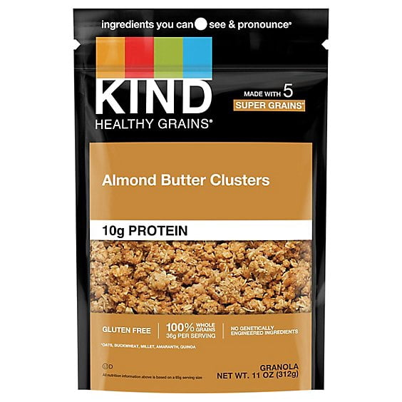 KIND Granola Almond Butter Whole Grain Healthy Grains Gluten Free Pouch ...