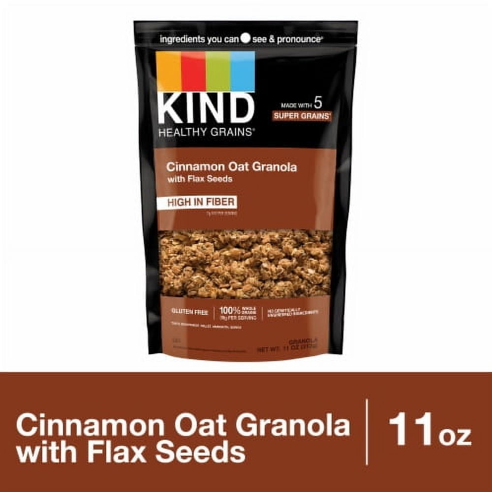 KIND Healthy Grains Cinnamon Oat with Flax Seeds Granola Clusters 11 oz ...