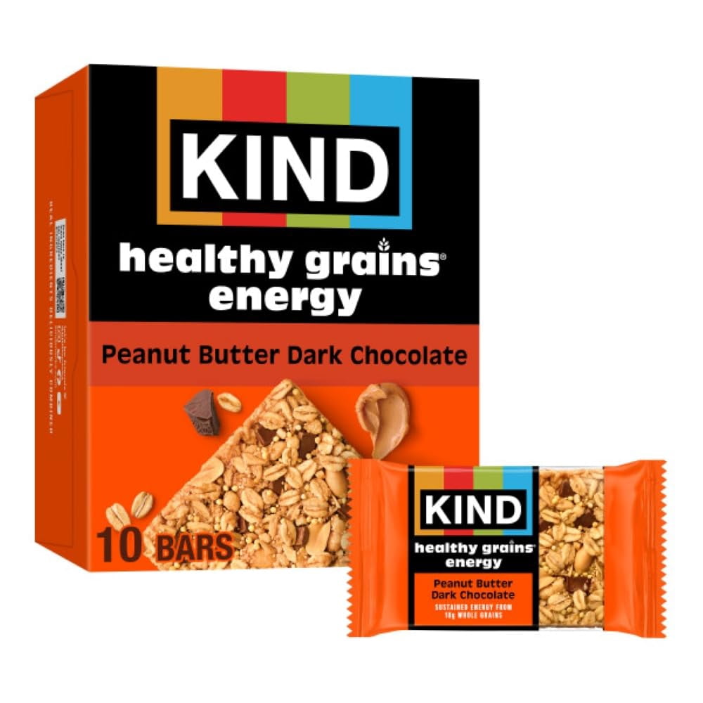 KIND Healthy Grains TWE5 Energy Bars, Peanut Butter Dark Chocolate, 18g ...