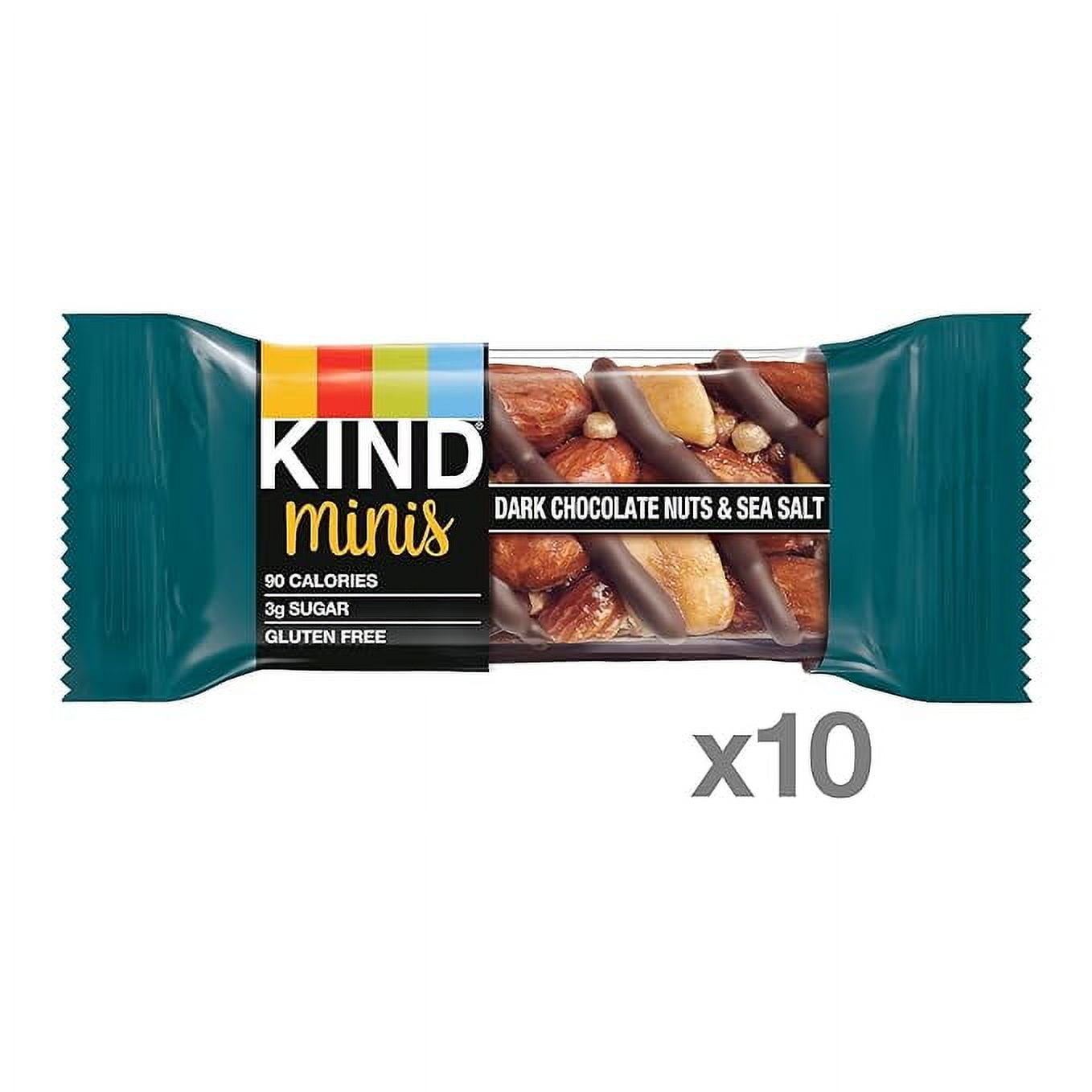 KIND Minis, Dark Chocolate Nuts & Sea Salt, Healthy Snacks, Gluten Free ...