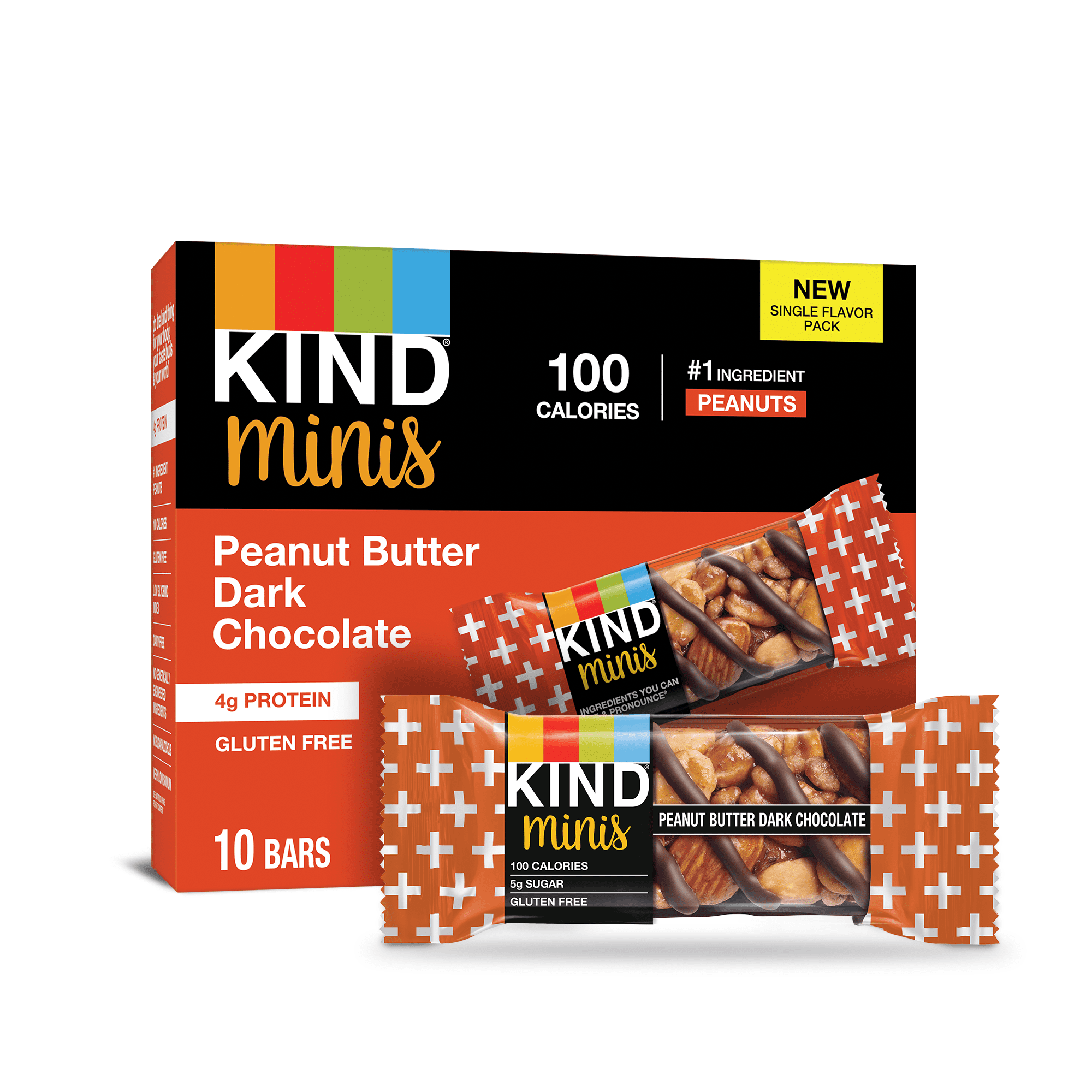 Kind Minis Peanut Butter Dark Chocolate Bars, 0.7 oz, 10 Ct - Walmart ...