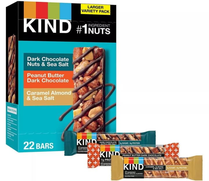 KIND Nut Bar ~ Variety Pack ~ 22 Bars Full Size Bars ~ 6-7g protein/1 ...