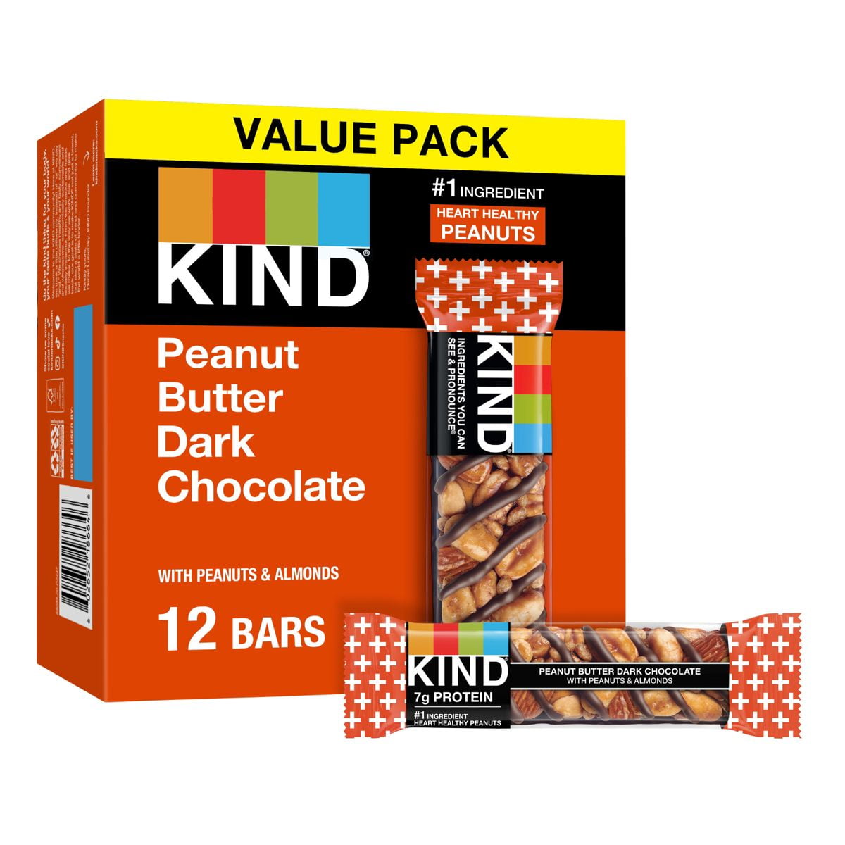 KIND Protein Bars Peanut Butter Dark Chocolate + Protein Nutrition ...