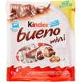 KINDER BUENO Mini Milk Chocolate and Hazelnut Cream Candy Bars, 18 ...