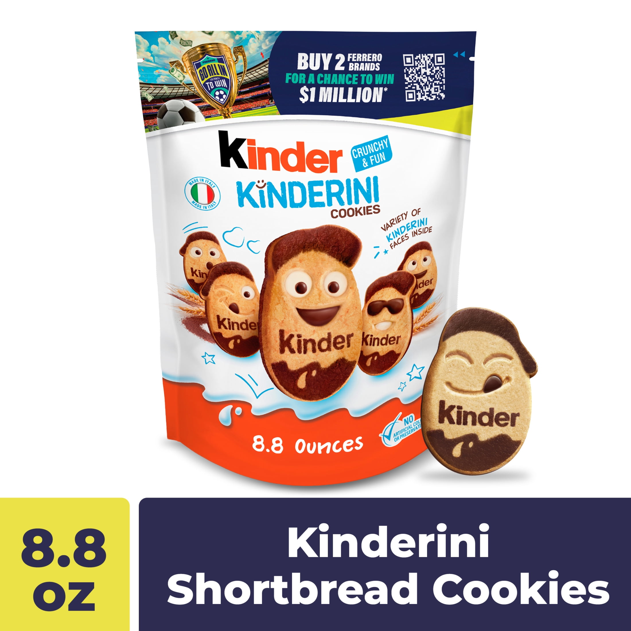 Kinder Kinderini Shortbread Cookies, Crunchy Biscuits Snack with Fun ...