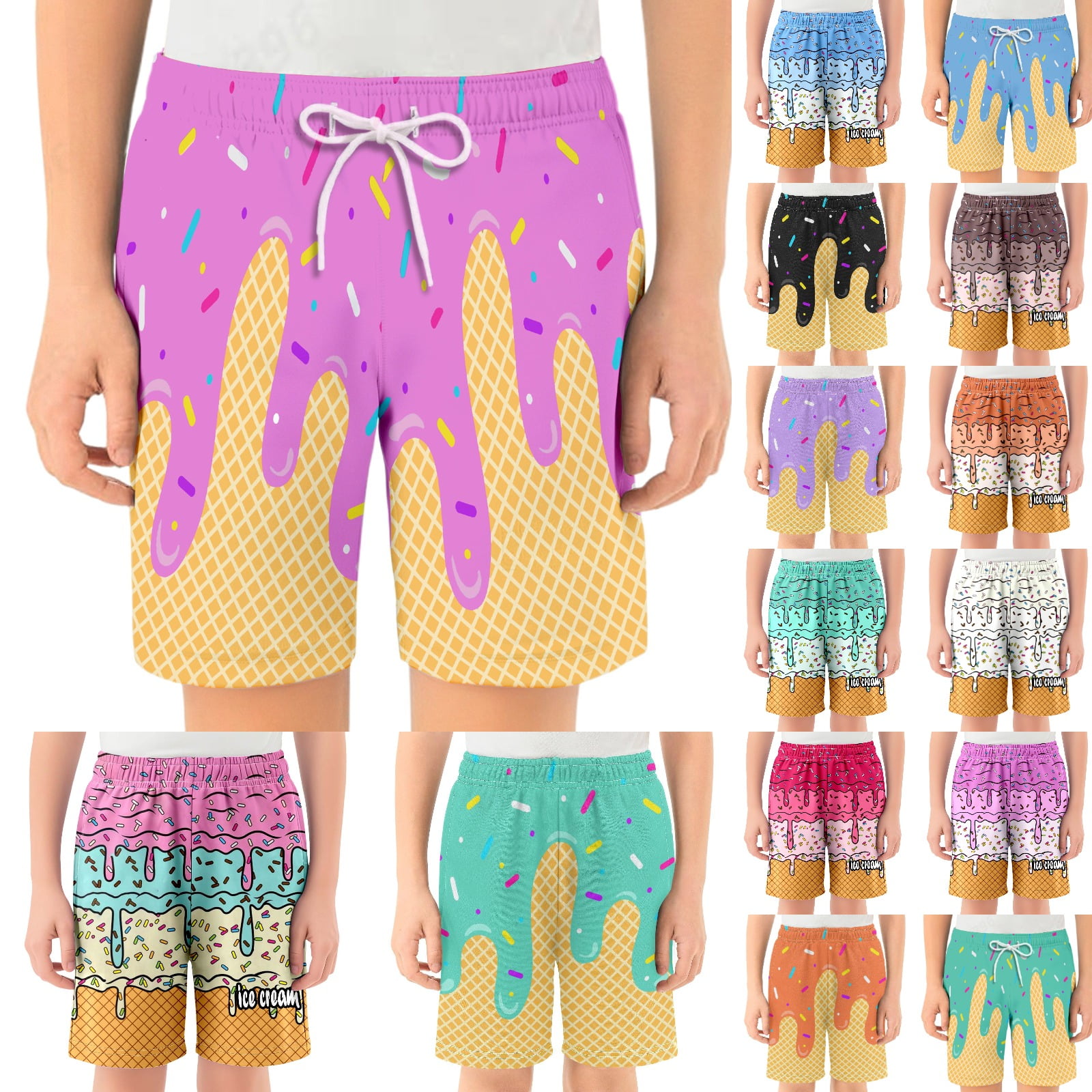 KINDXX Ice Cream Shorts Baseball Ice Cream Shorts Mens Toddler Ice ...