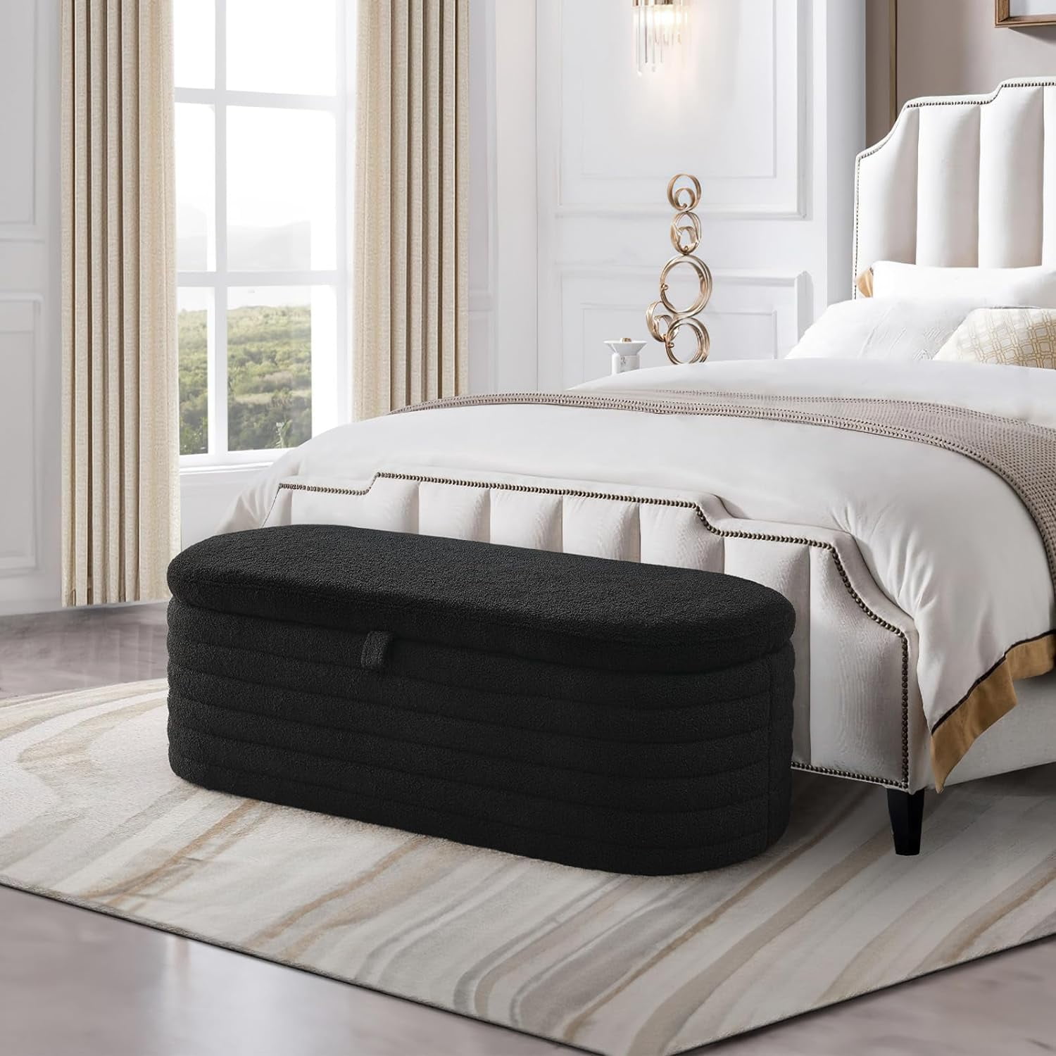 KINFFICT 45.5" Storage Ottoman Bench for Bedroom End of Bed ...
