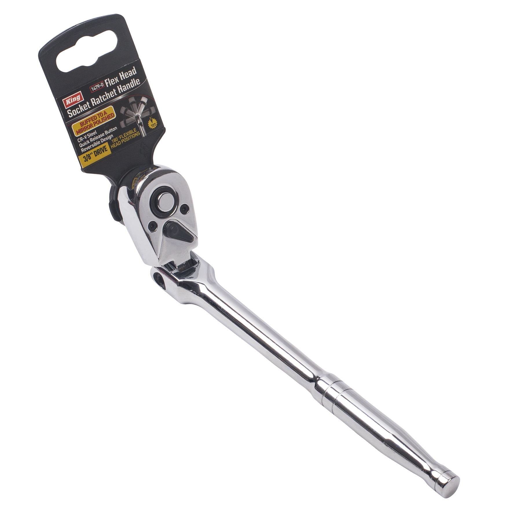 KING 3/8" DR FLEX HEAD SOCKET RATCHET HANDLE - Walmart.com