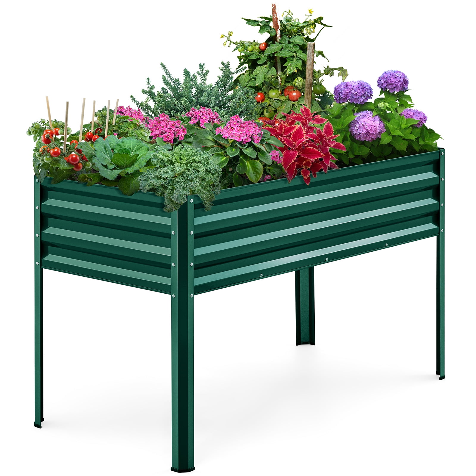 Free Shipping! KING BIRD 47"√ó24"√ó32" Raised Garden Bed with Legs Galvanized Steel Metal ...