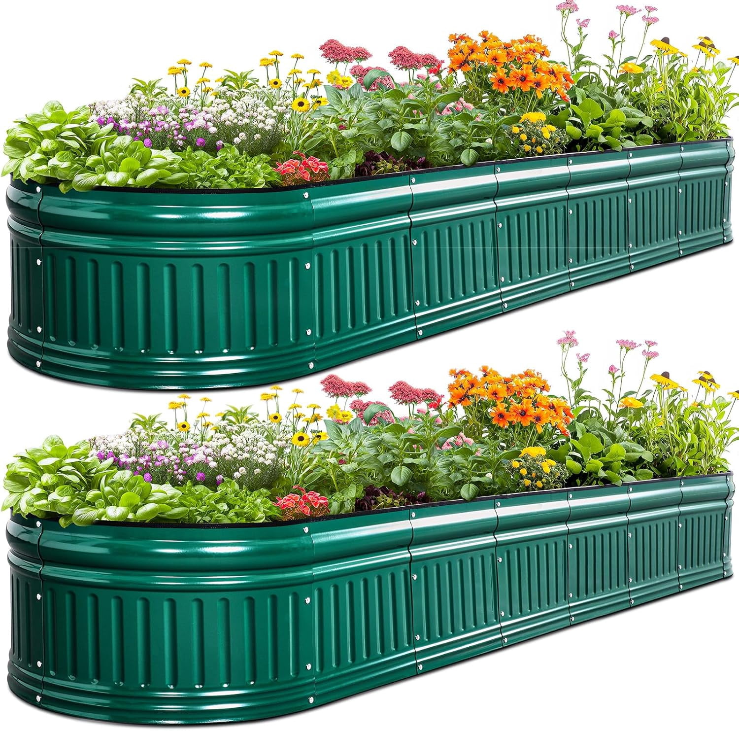 KING BIRD Raised Garden Bed Kit 2025 Upgraded Modular DIY Galvanized ...