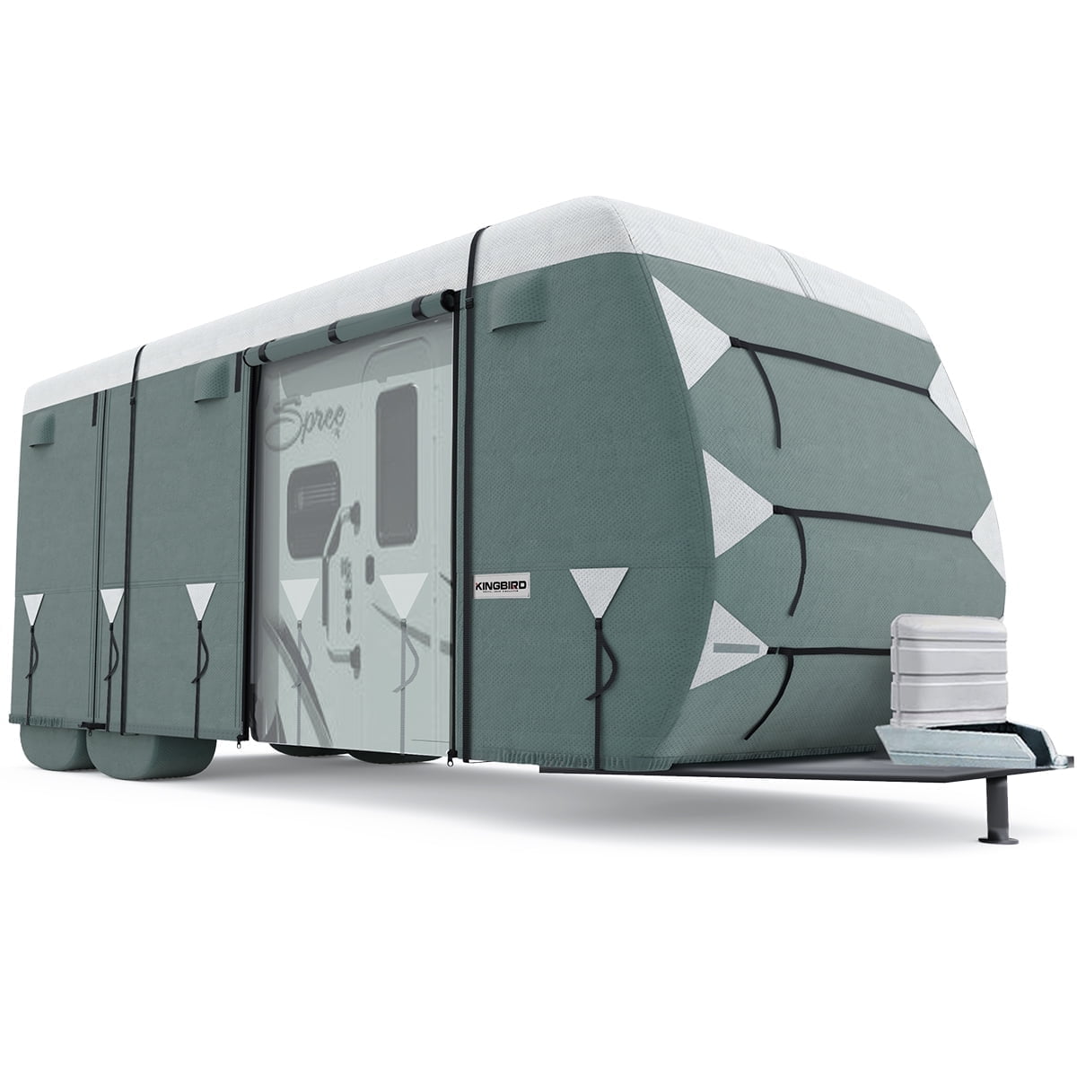 KING BIRD Winter RV Cover, Extra-Thick 5 Layers, Fits 22'- 24' RV, with ...