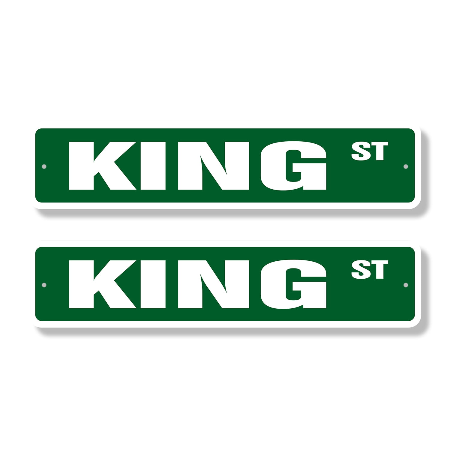 KING Classic Street Sign (2 Pack) Childrens Name Room Sign Road Sign ...