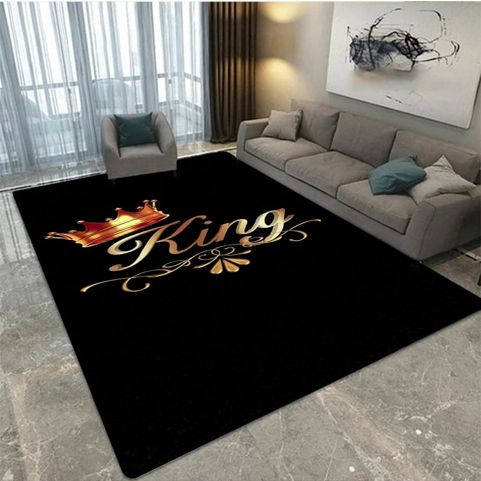 KING Crown Carpets Living Room and Bedroom rative 3D Printed Carpets ...