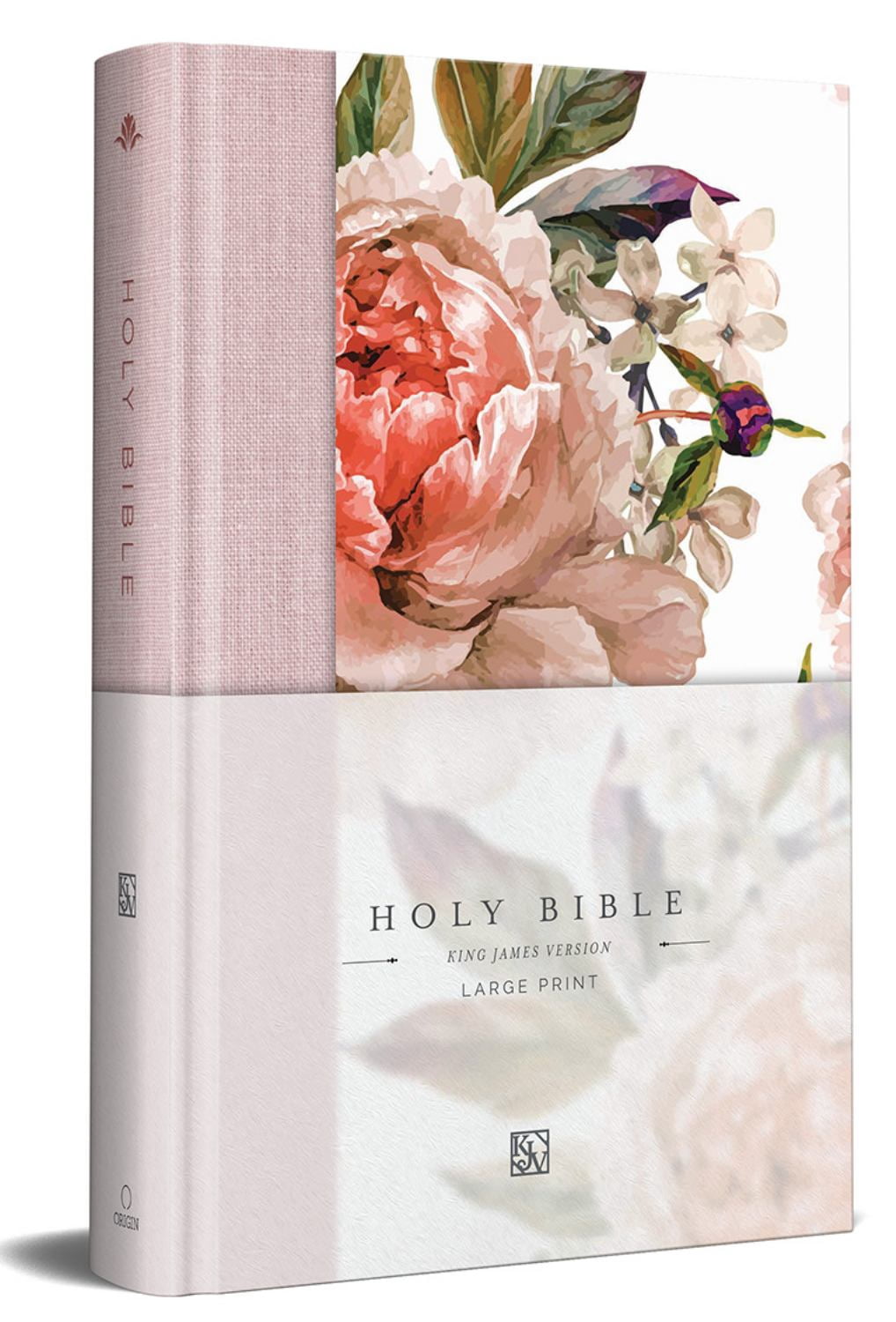 KJV Holy Bible, Large Print Medium Format, Pink Cloth Hardcover with ...