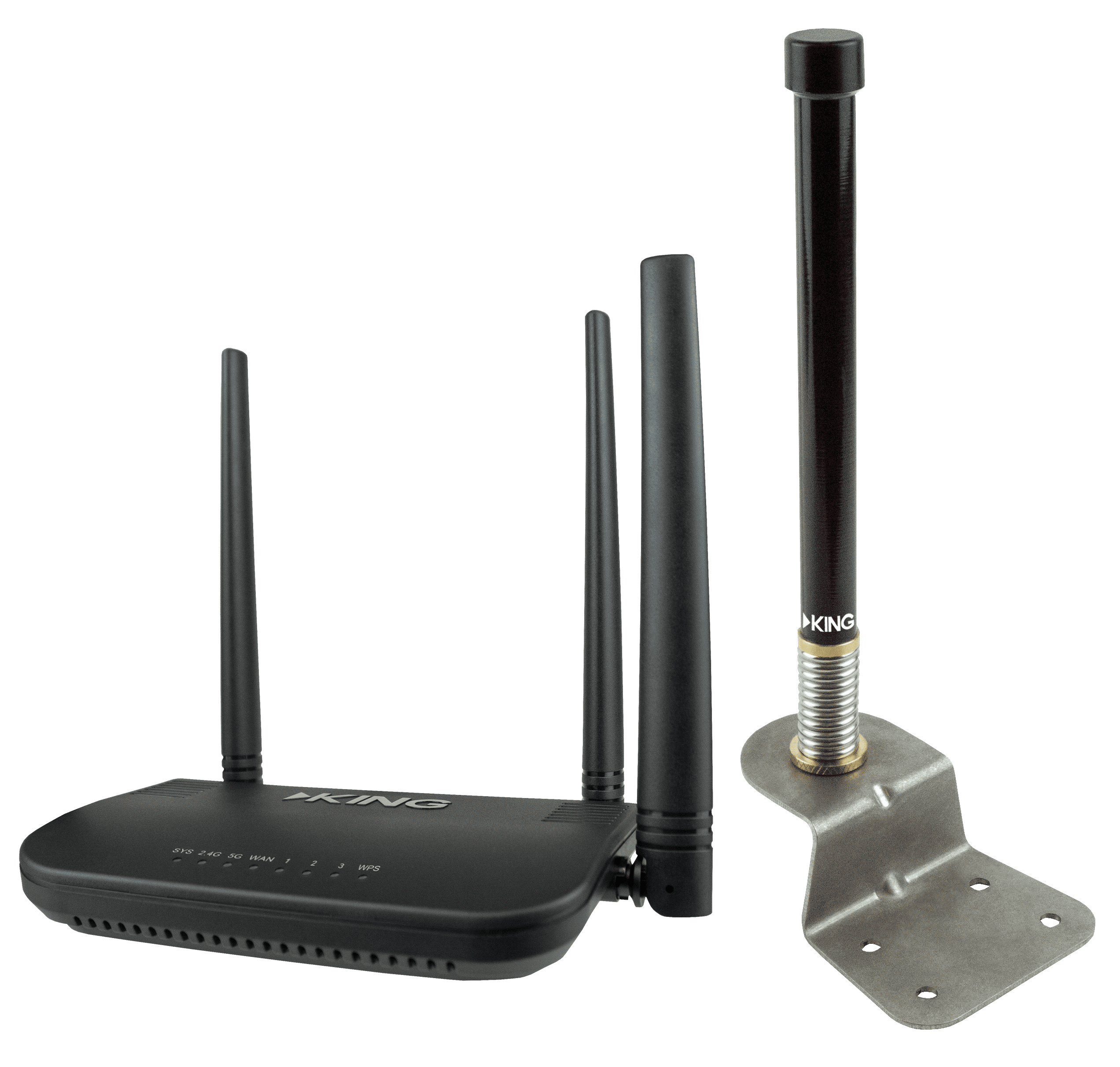 KING KS1000 Swift Omnidirectional RV Wi-Fi Antenna with WiFiMax Router ...