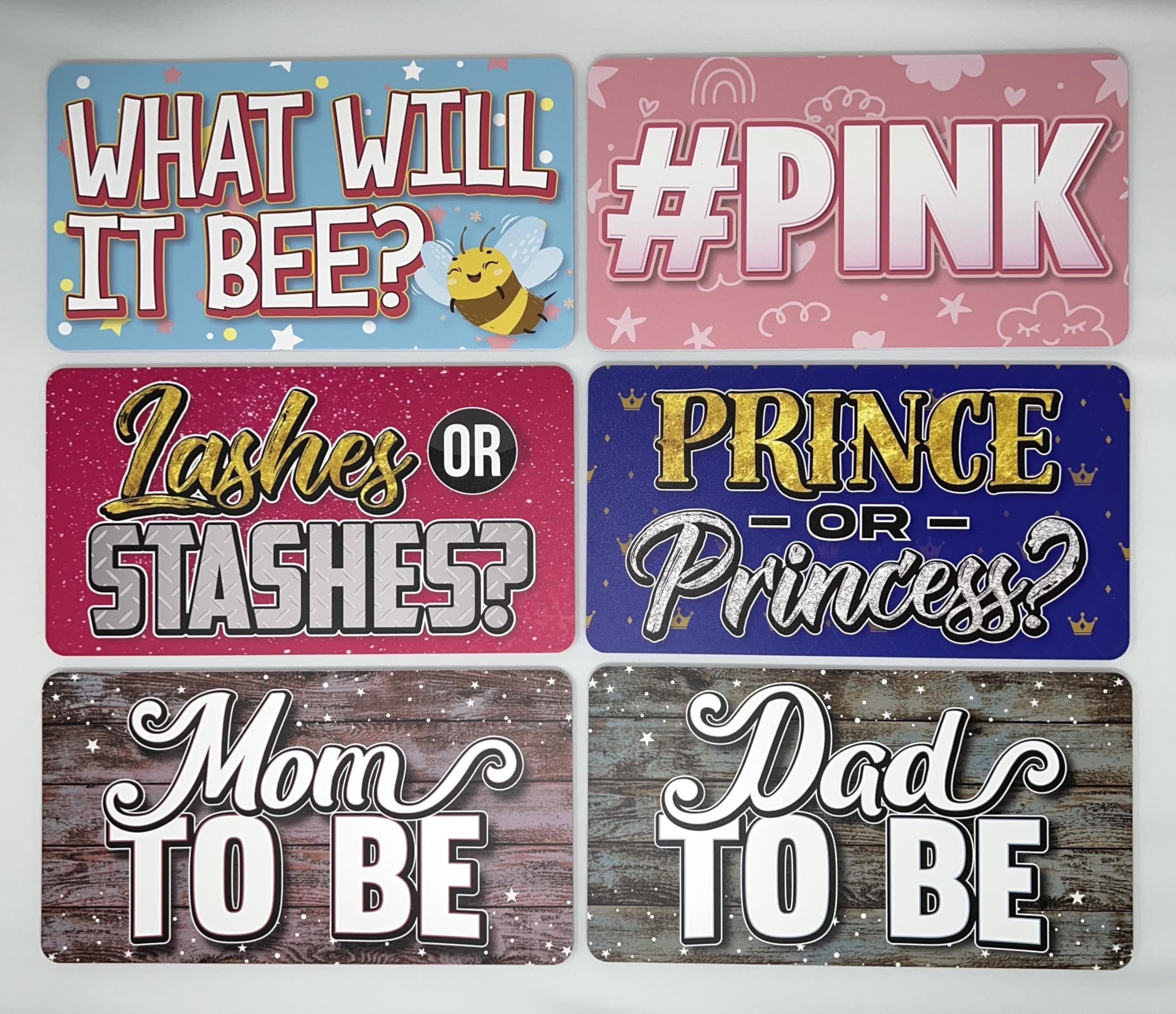KING PROPS Gender Reveal Prop Set - Unique-Shaped Gender Party Photo ...