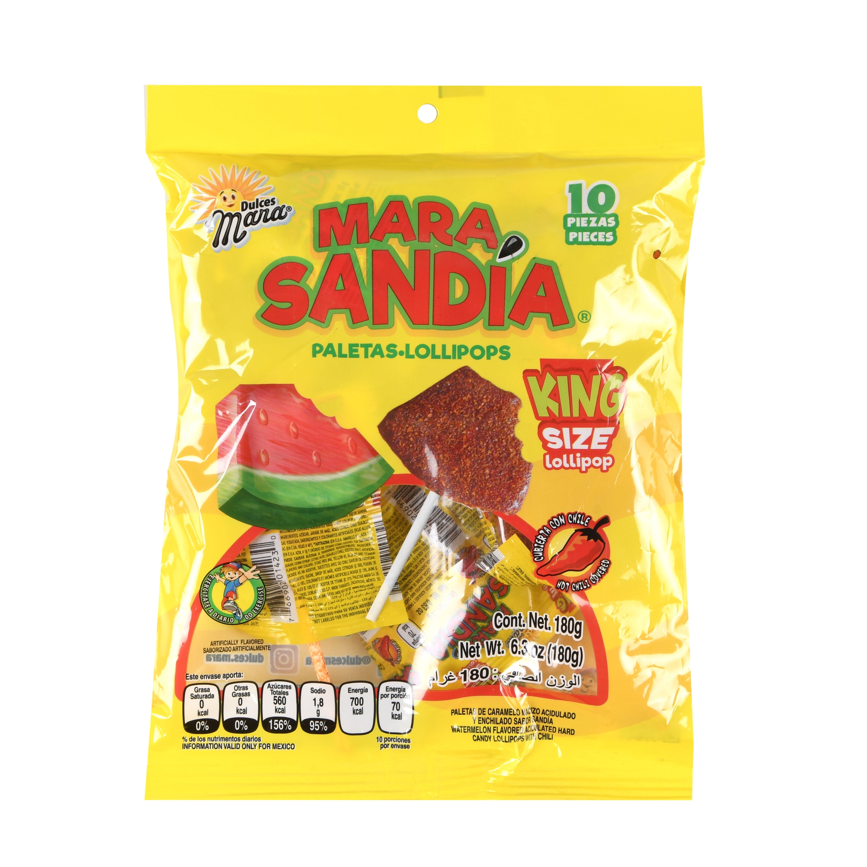 Mara Spicy Sandia King Size Watermelon Candy - Walmart.com