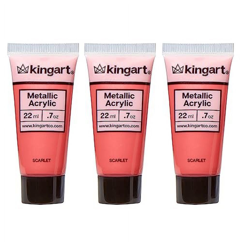 KINGART 3 PC. 22ml Acrylic Paint - Scarlet - Walmart.com