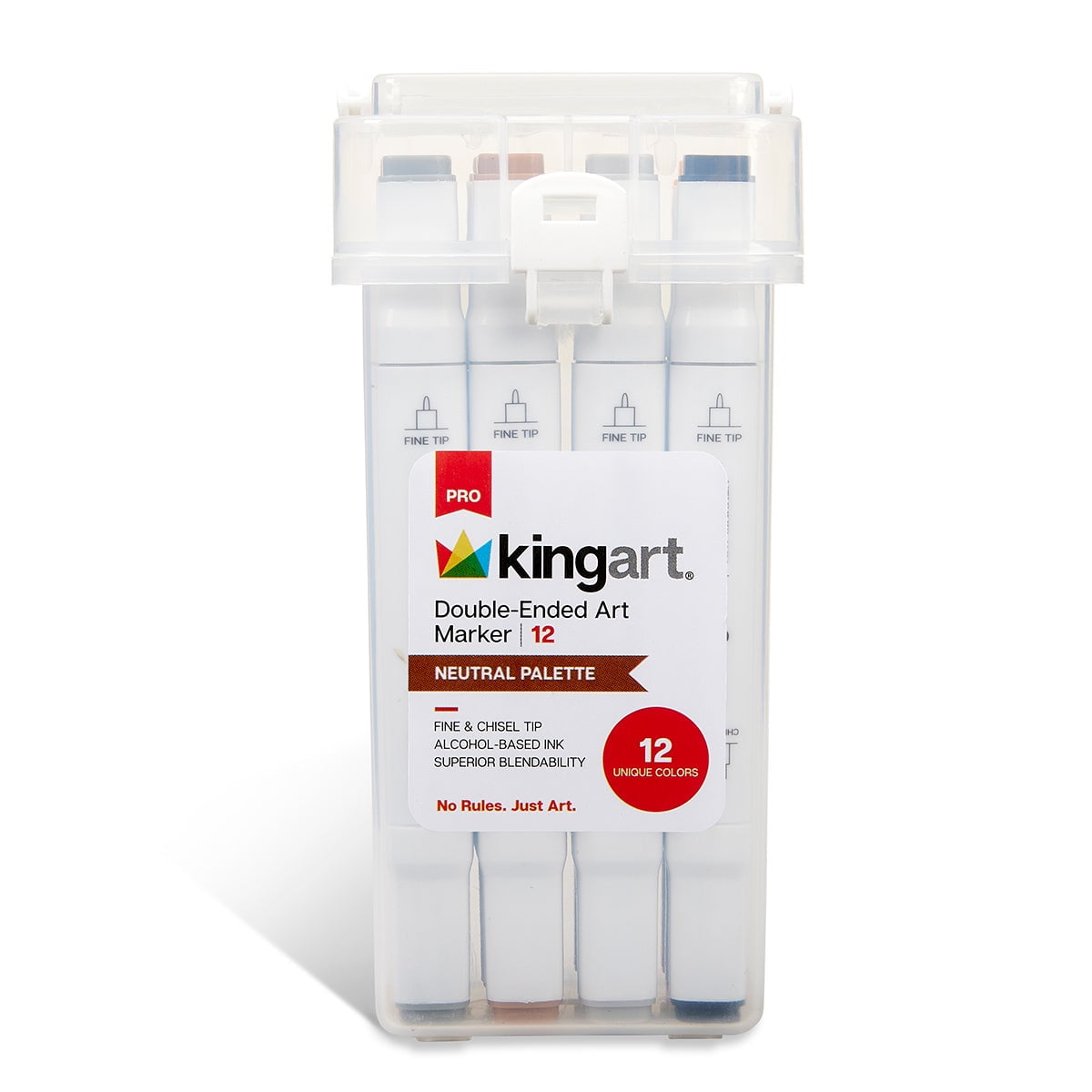 KINGART® PRO Double-Ended Art Alcohol Markers, 12 Neutral Palette ...