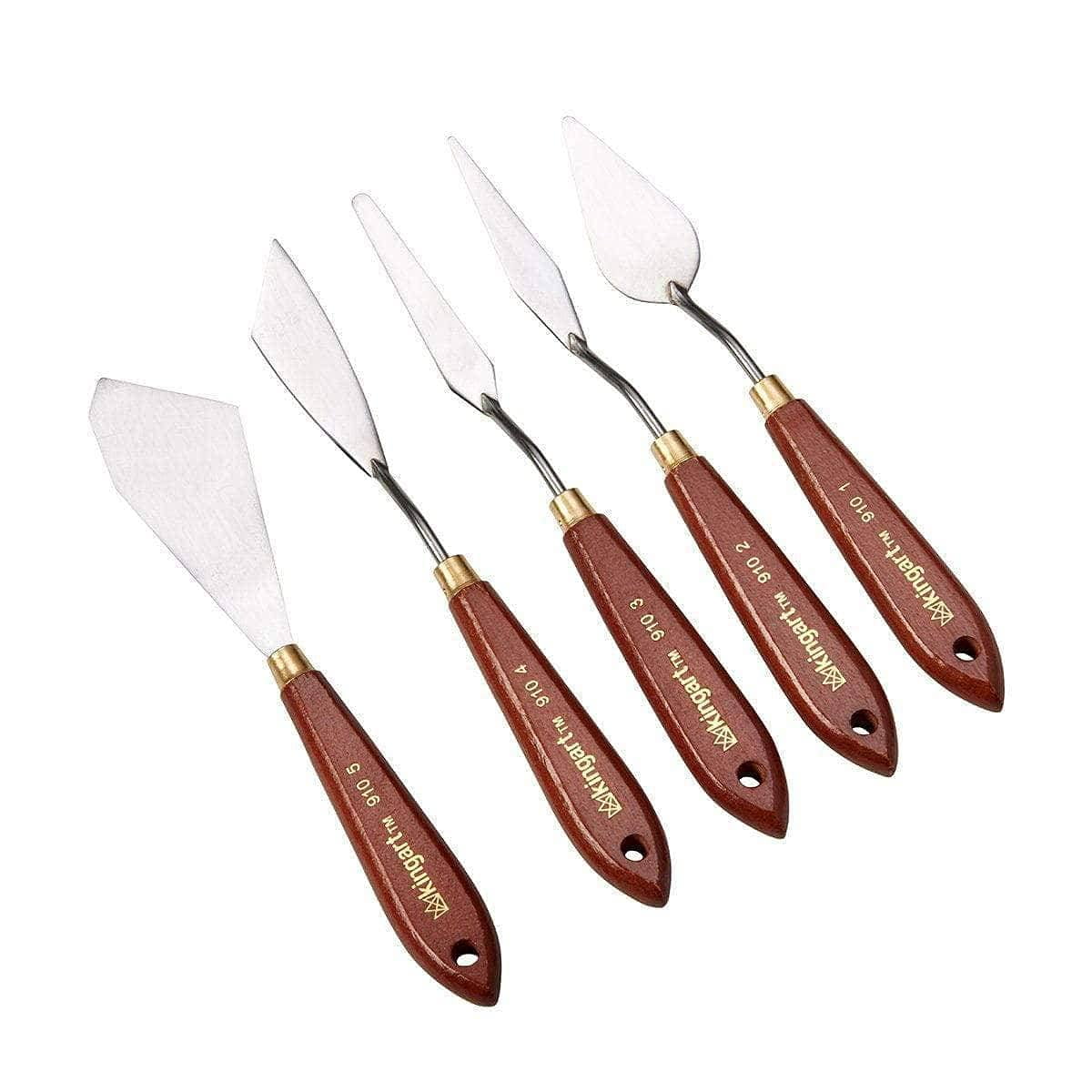 KINGART® Stainless Steel Artists Palette Knife Set, Painting Mixing ...
