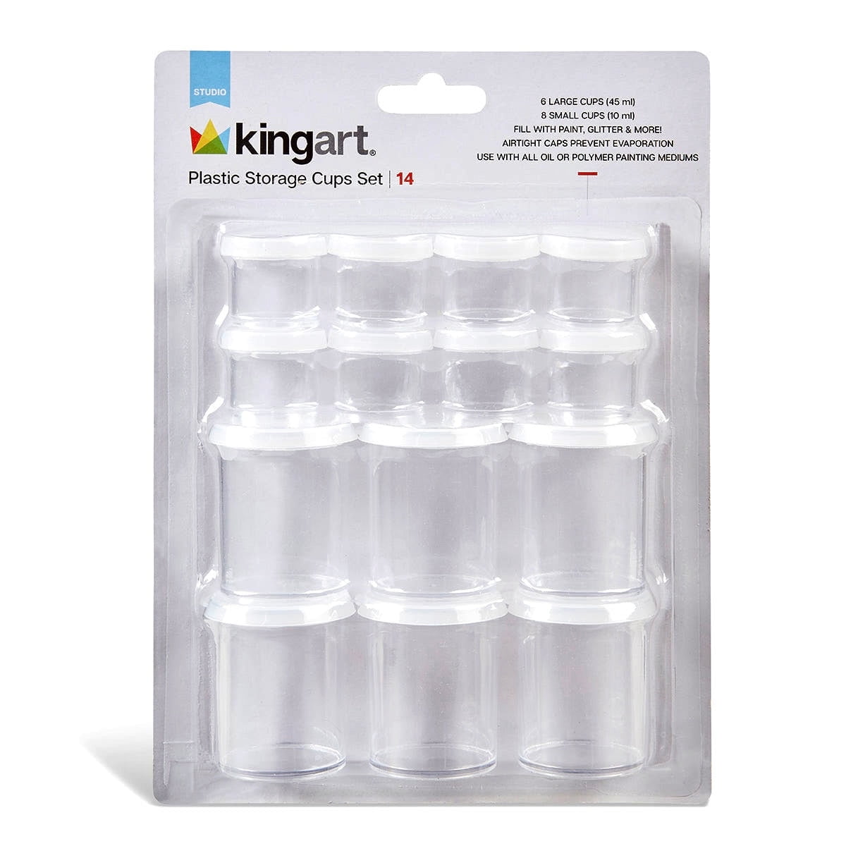 KINGART® Studio Multipurpose Plastic Storage Cups, Set of 14 - Walmart.com