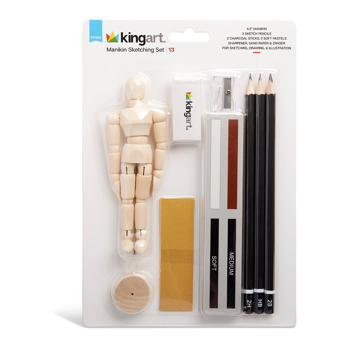 KINGART® Studio Sketch and Drawing Manikin Art Set, 13 Pcs. - Walmart.com