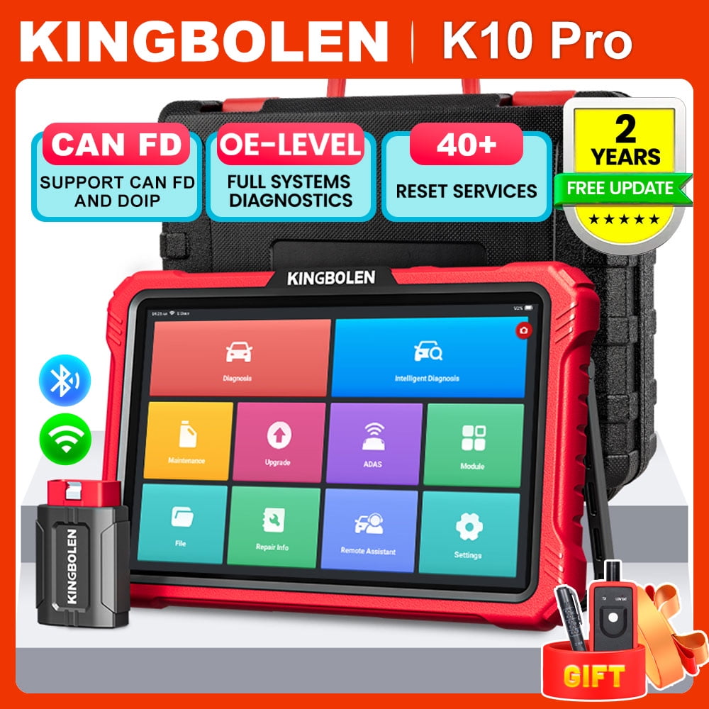 KINGBOLEN K10 Pro Bi-Directional Scanner Full Systems Diagnostic Scan Tool, 40+ Reset ECU Coding ...